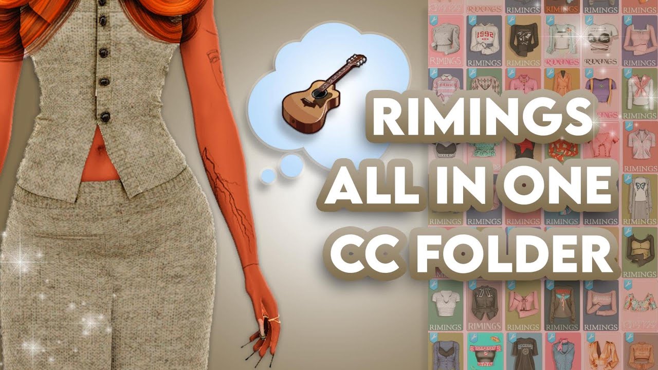 Sims 4 RIMINGS Clothes All In One CC Folder - YouTube