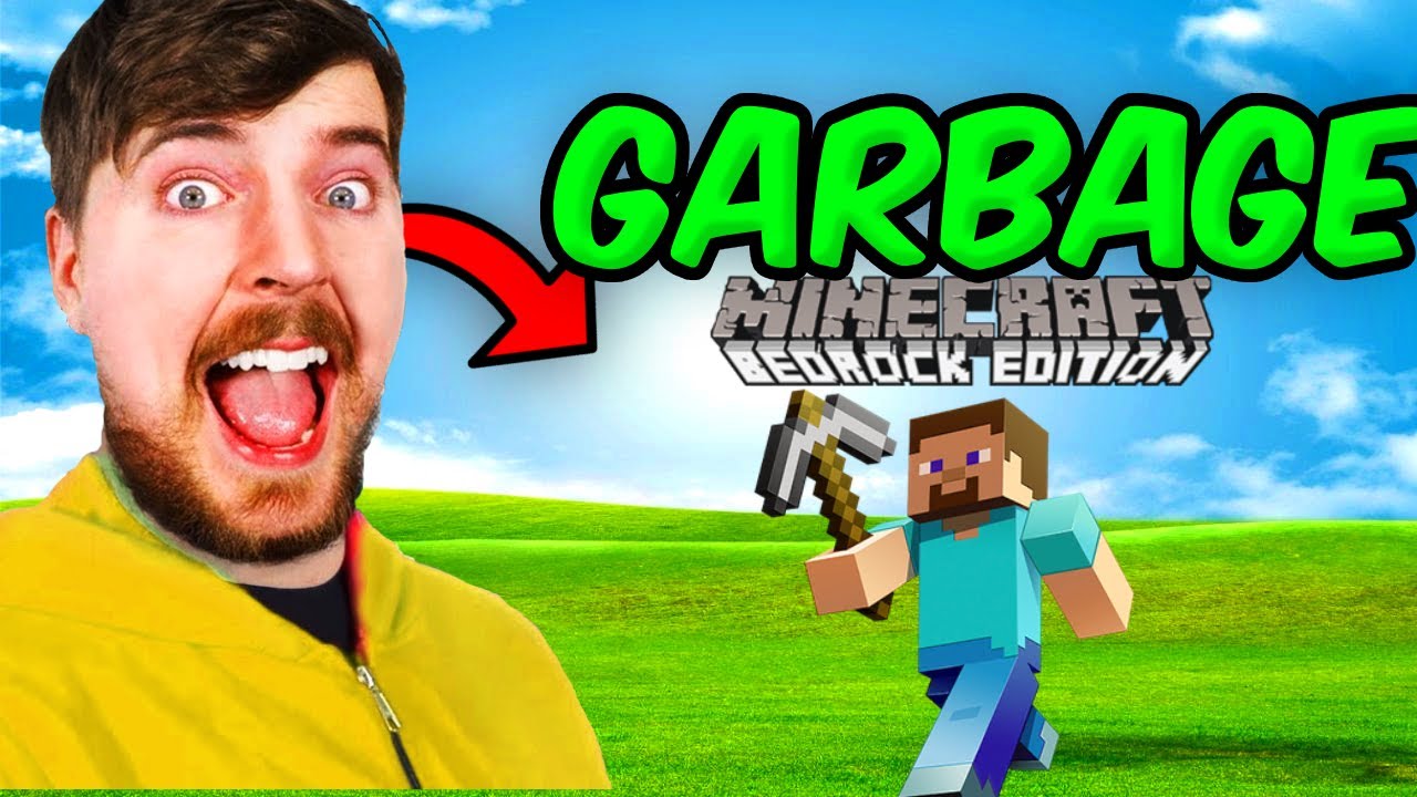 I just noticed how GARBAGE minecraft bedrock is - YouTube