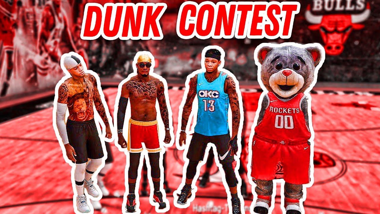 NBA 2k19 Park All Star Dunk Contest | 99 Overall Stretch Big Mascot ...