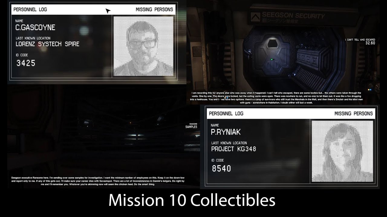 Alien Isolation: Mission 10 Collectible Hunting - YouTube