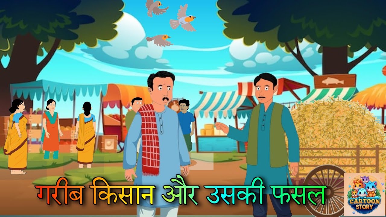गरीब किसान और उसकी फसल !! GARIB KISHAN OR USKI FASAL !! CARTOON STORY ...