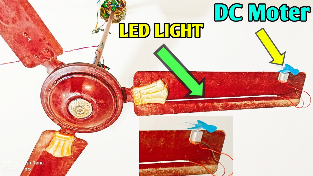 Experiment with Ceiling Fan dc motor led lights#exeperimental - YouTube