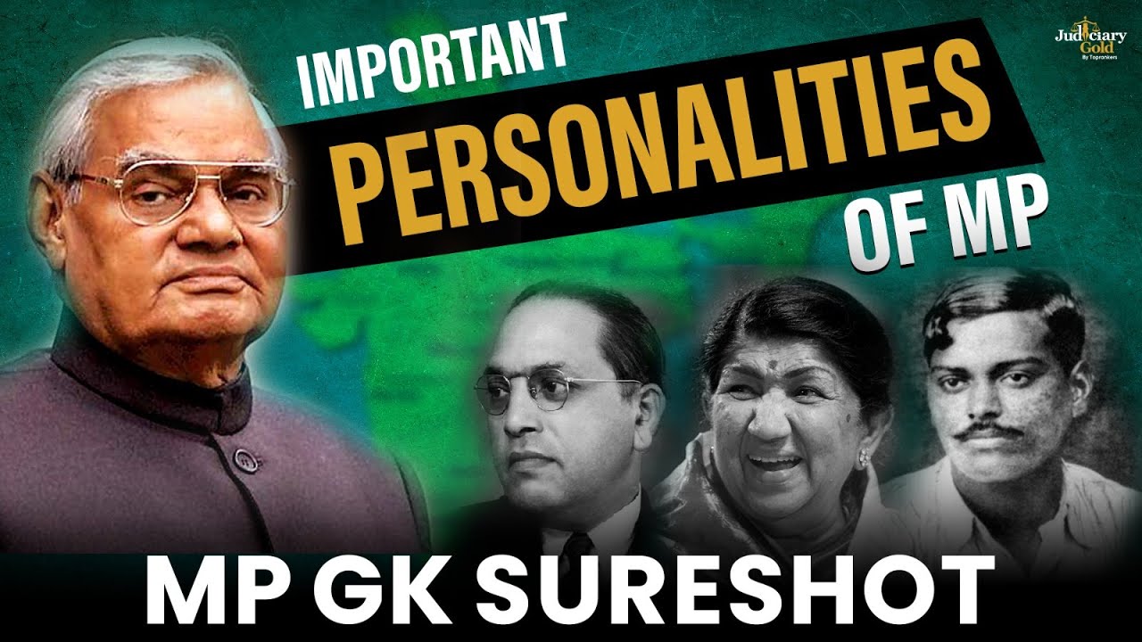 Famous Personalities of Madhya Pradesh | MP Judiciary GK Preparation ...