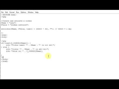 Create and retrieve a cookie php - YouTube
