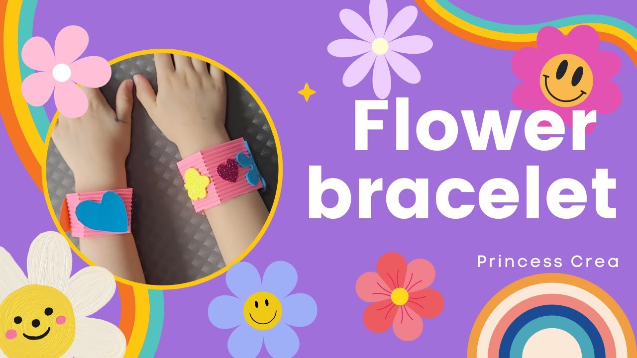 How to make a flower bracelet with Kids | DIY Jewelery for kids | Craft ...