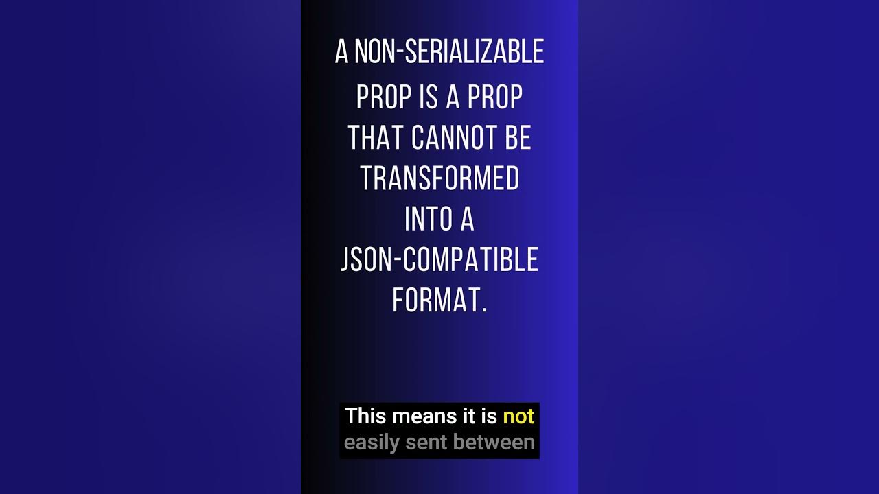Non Serializable Props In Nextjs Youtube