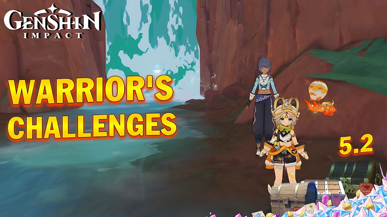 All 3 Warrior's Challenges "Masters Of The Night - Wind" | Natlan ...