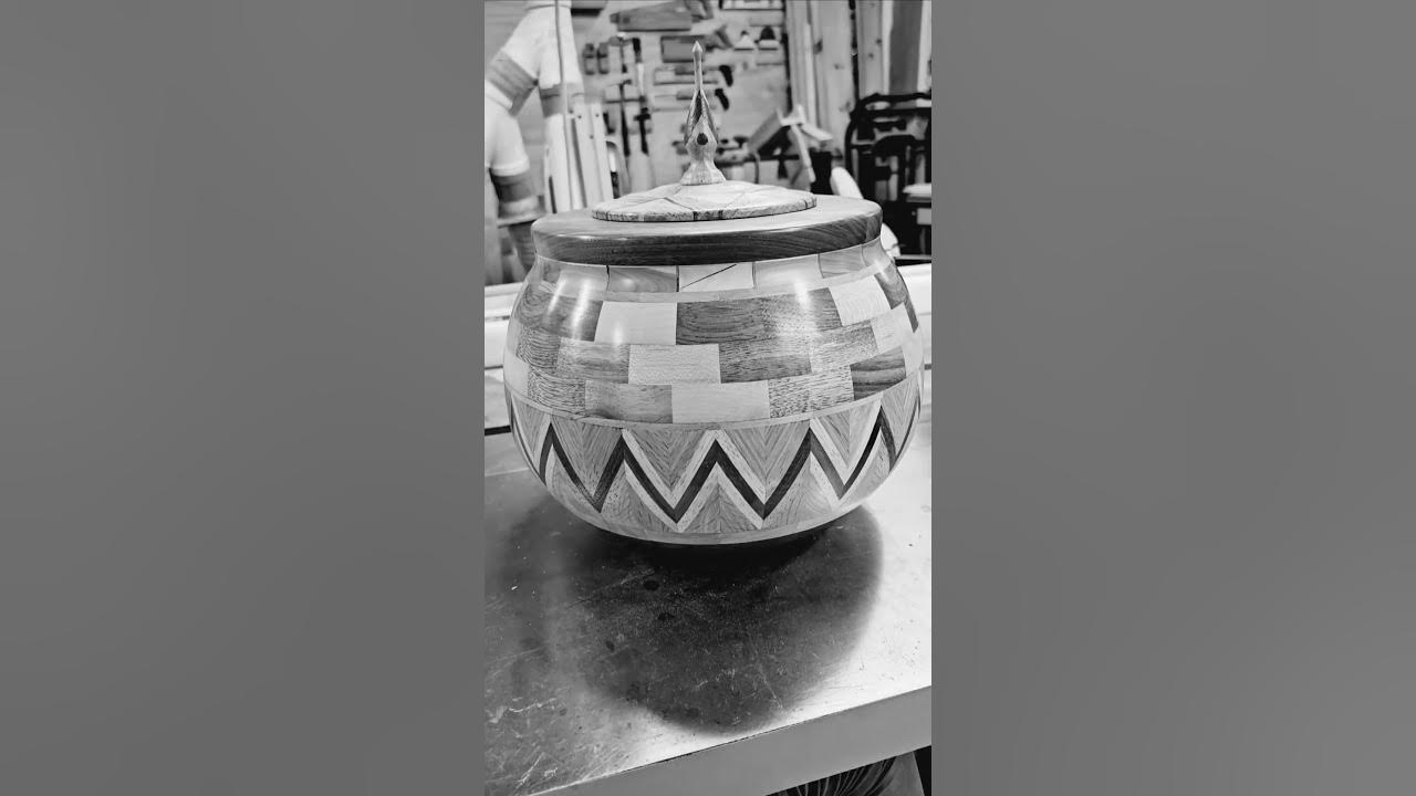 Woodturning: Segmented Hollow Form w/Segmented Lid and Finial #shorts #youtubeshorts - YouTube