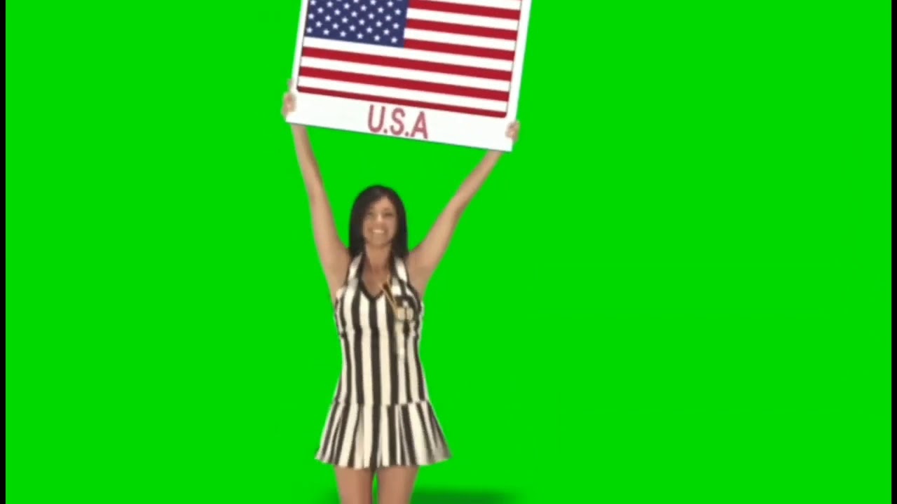 Cheering USA green screen effects with sound - YouTube