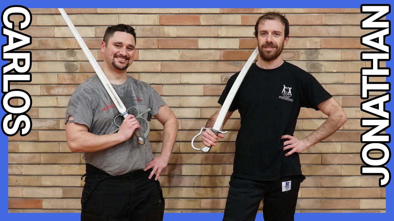 Sabre Vs sidesword - HEMA sparring - Carlos VS Jonathan - YouTube