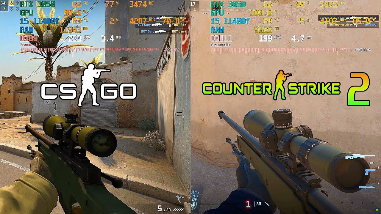 CS:GO Vs Counter-Strike 2 | RTX 3050 8GB - YouTube