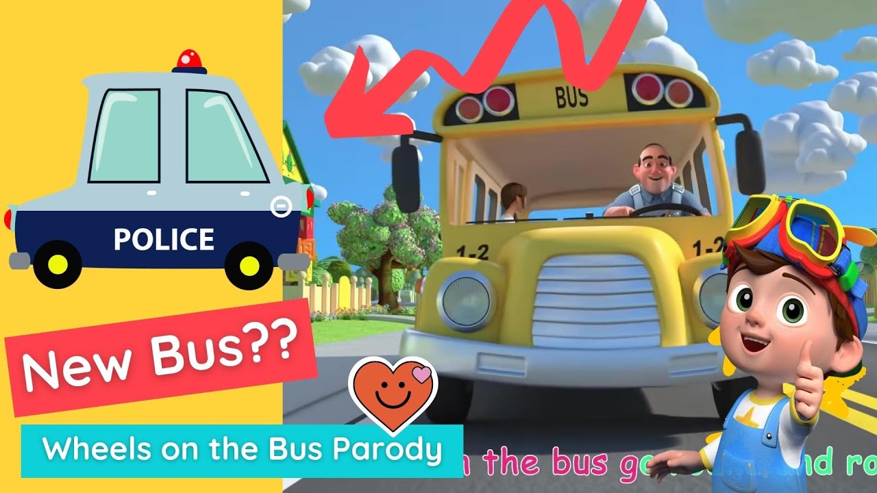 Wheels on the Bus x Police Car CoComelon pinkfong SuperJoJo KidsTV ...