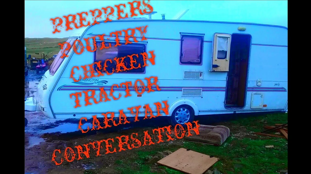 Chicken tractor caravan conversation mobile chicken hutch free range ...