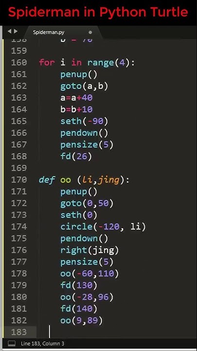 Spiderman In Python Turtle Shorts Coding Youtube