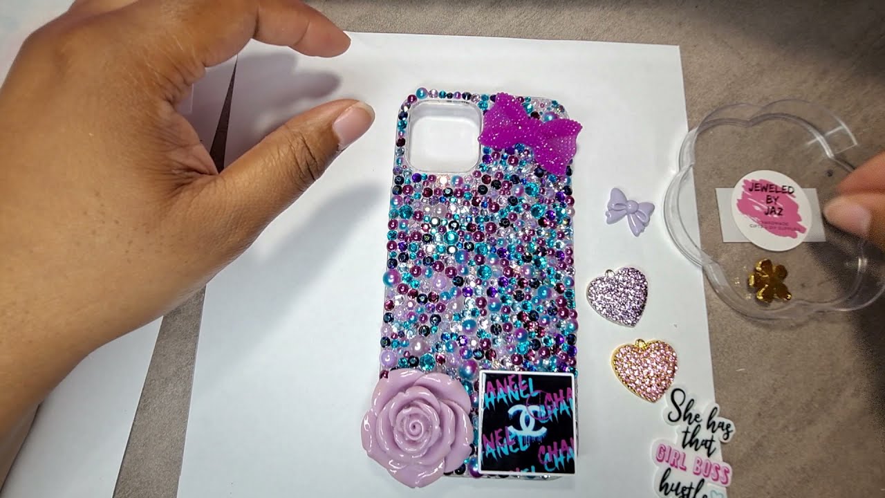 How to bedazzle a phone case - Detailed tutorial - YouTube