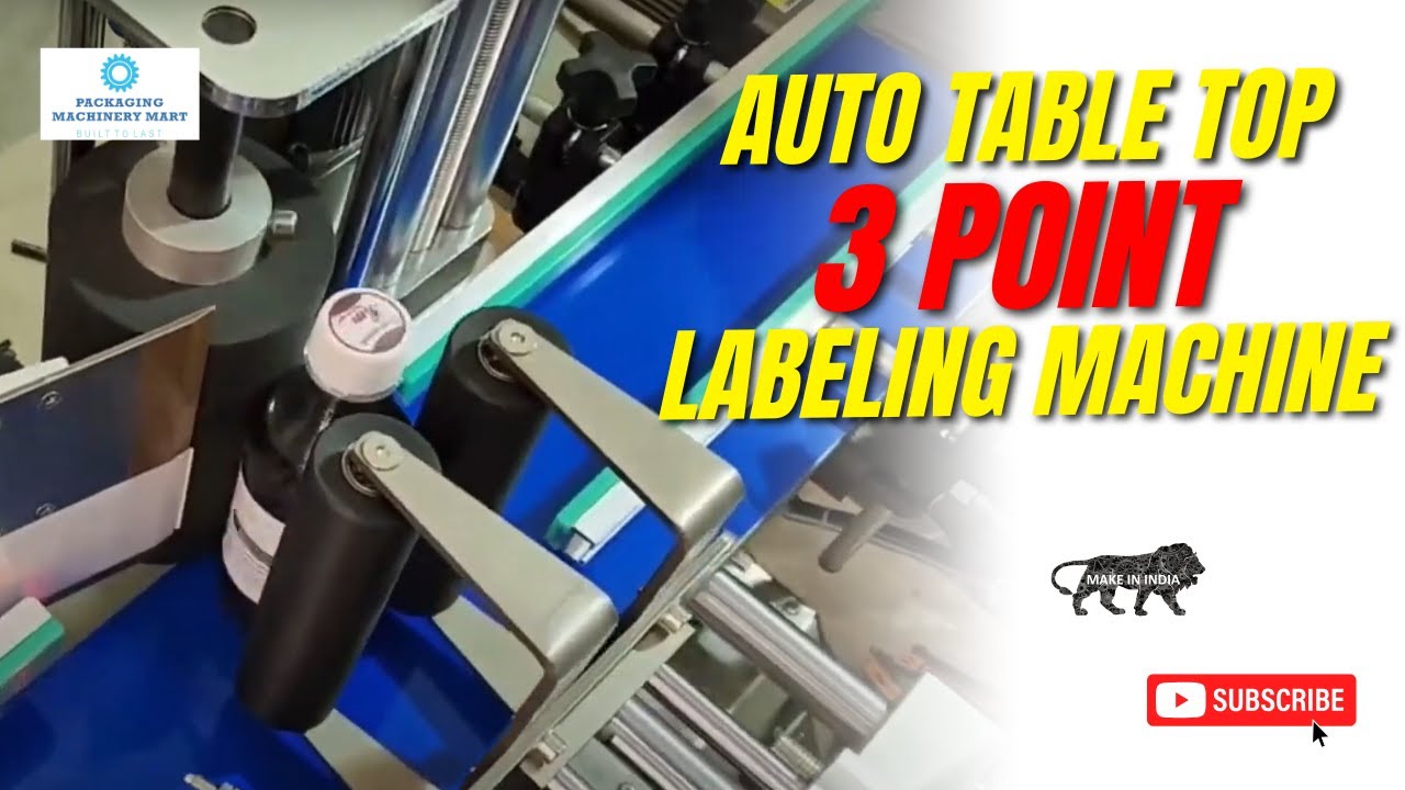 Auto Table Top 3 Point Labeling Machine - YouTube