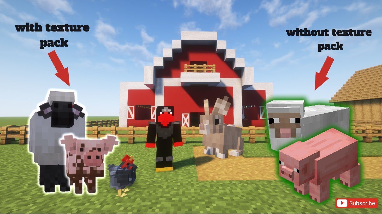 Minecraft: Farm Animal Texture Pack Showcase - YouTube