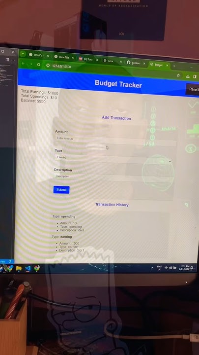 Budget Tracker #technology #webdevelopment #finance #html #css #javascript - YouTube