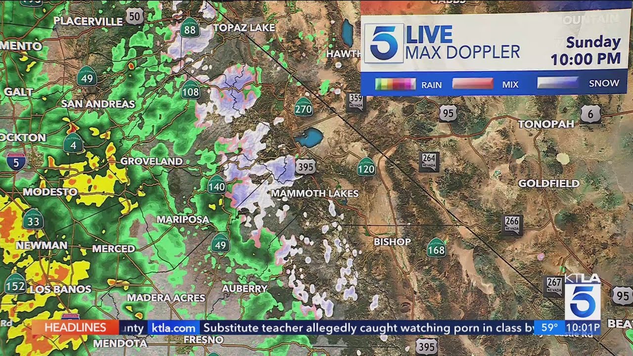 The rain is beginning to fall in Southern California as the latest ...