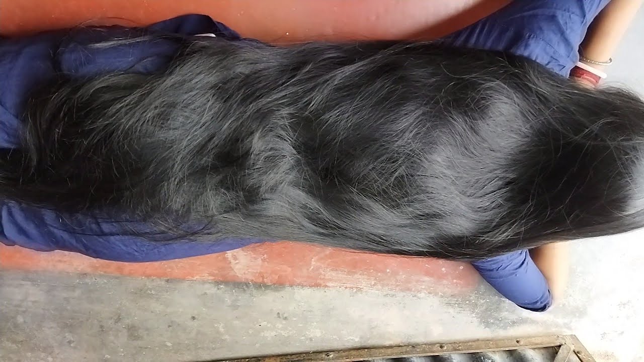 Slipped Time Long And Smooth Beautiful Hair Play & Pulling | Black ...