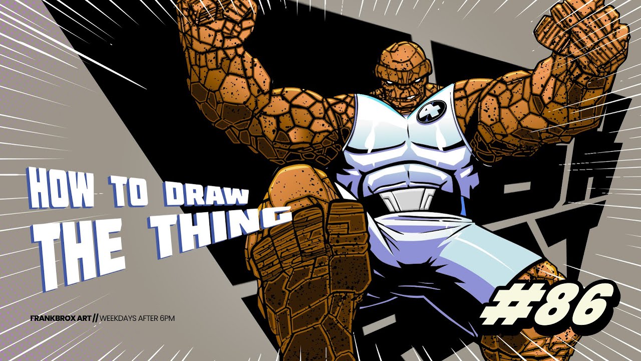 DRAW The Thing from Fantastic Four LIKE A PRO! - YouTube