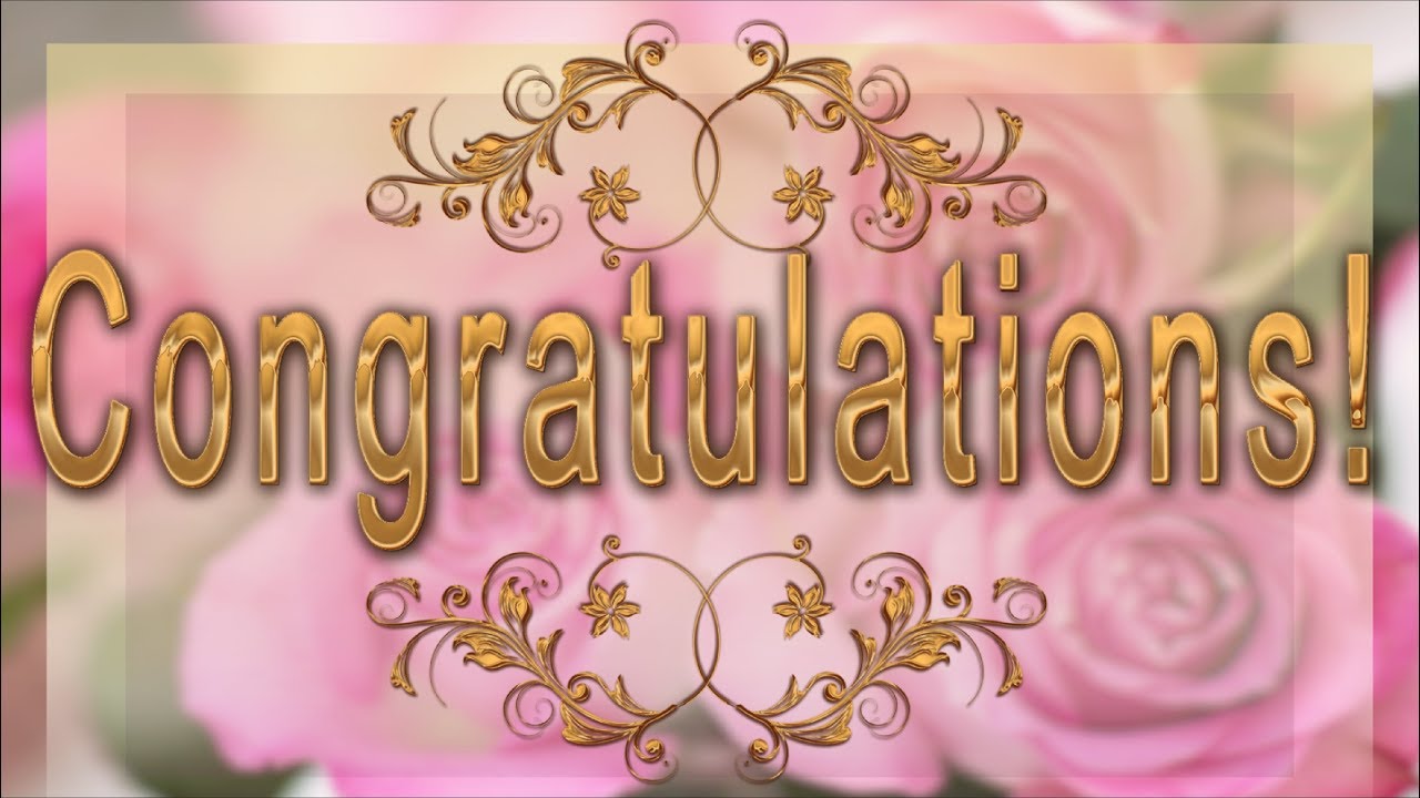 💐Congratulations! Best wishes to you!💐Best Animated Greeting Card 4K ...