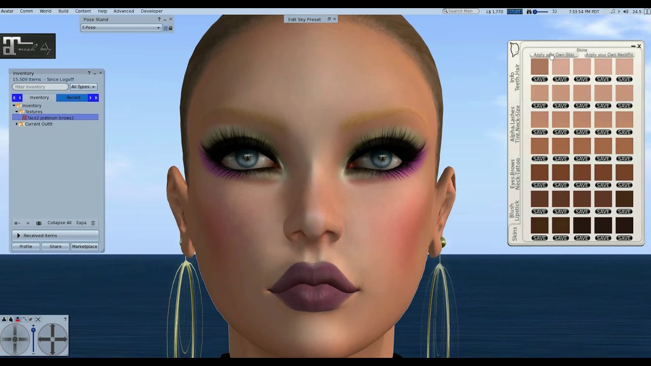 Applying Your Own Skin to Catwa Head - YouTube