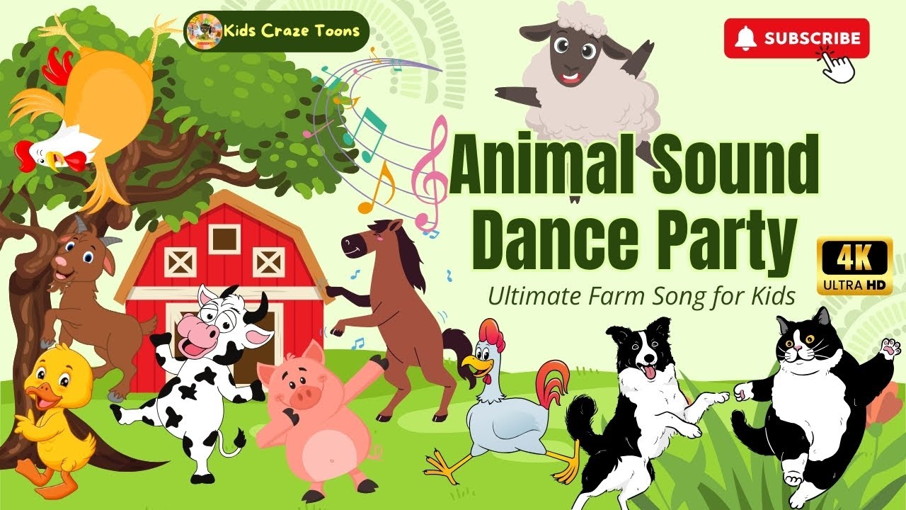 Animal Sound Dance Party | The Animals On The Farm | Super Simple Songs ...