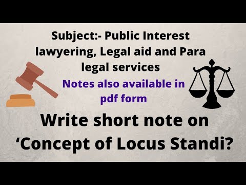 Concept of Locus Standi - YouTube