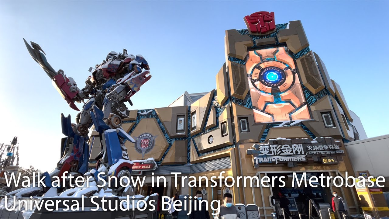 [4K HDR] Walk after Snow in Transformers Metrobase Universal Studios ...