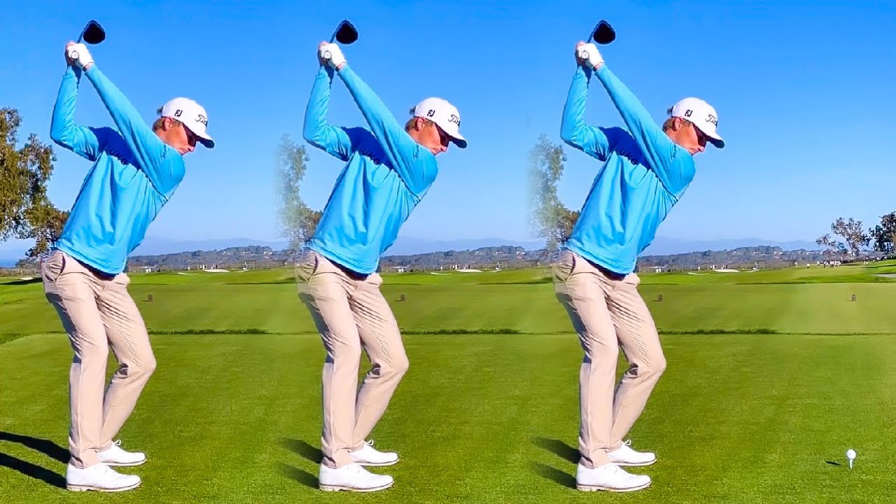 WILL ZALATORIS GOLF SWING - SLOW MOTION - YouTube