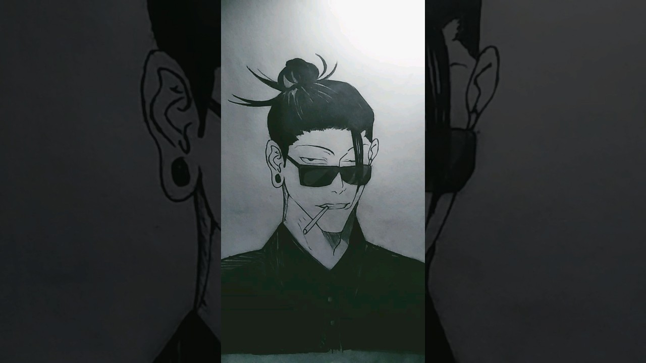 geto drawing #anime #sorts #sketch #cute - YouTube