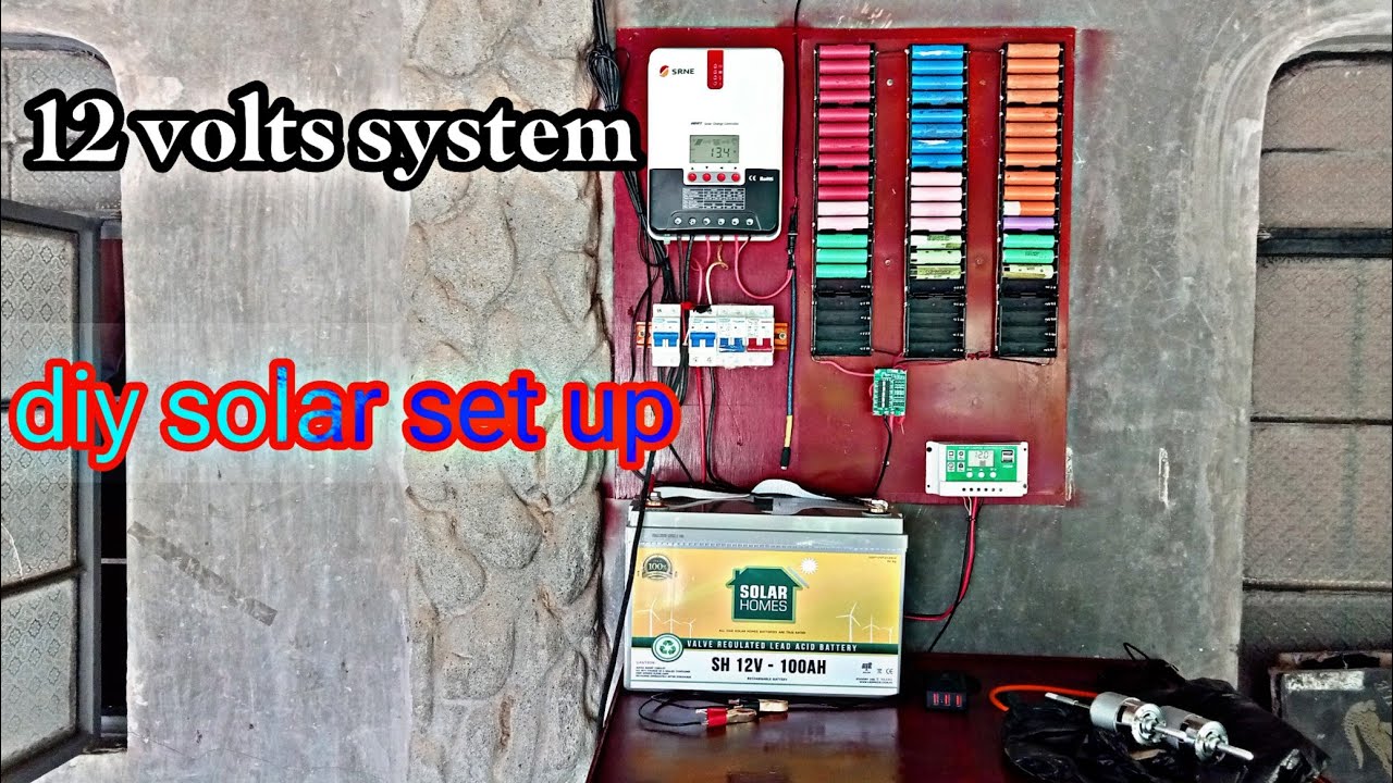 100ah solar home battery | diy solar set up | 18650 battery | 12 volts ...