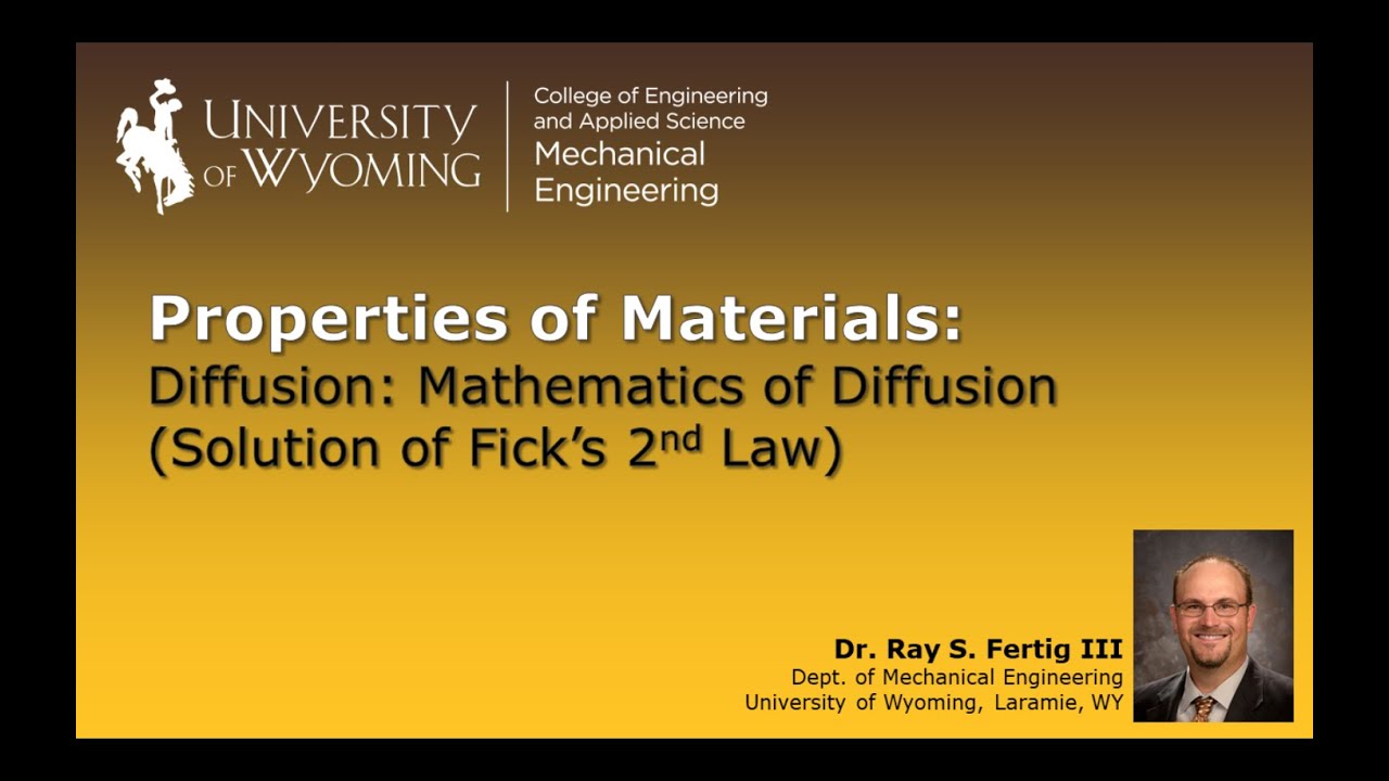 4 2d: Diffusion (Mathematics of Diffusion - Solution of Fick's 2nd Law ...