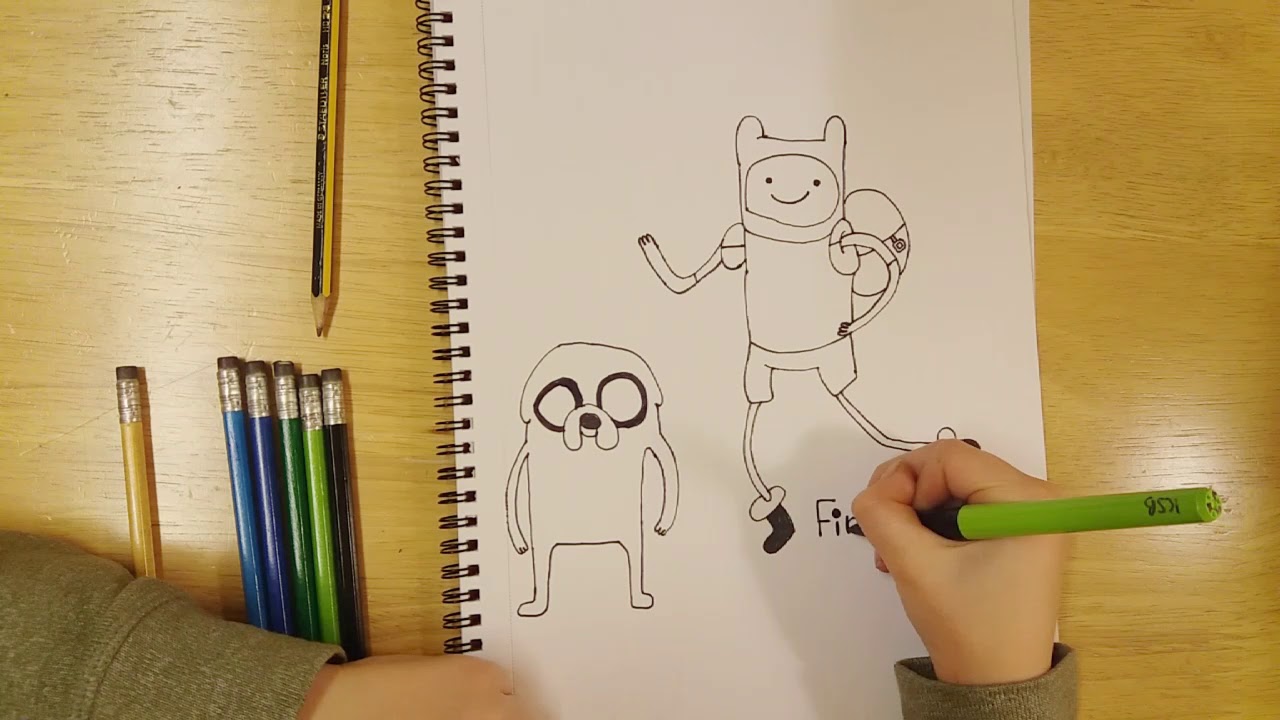 How to draw Finn & Jake (Adventure Time) - YouTube