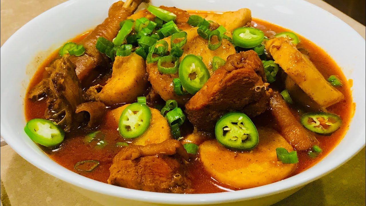 Stew Chicken with Taro Roots. Gà Kho Khoai Môn. Vietnamese Home Cooking ...