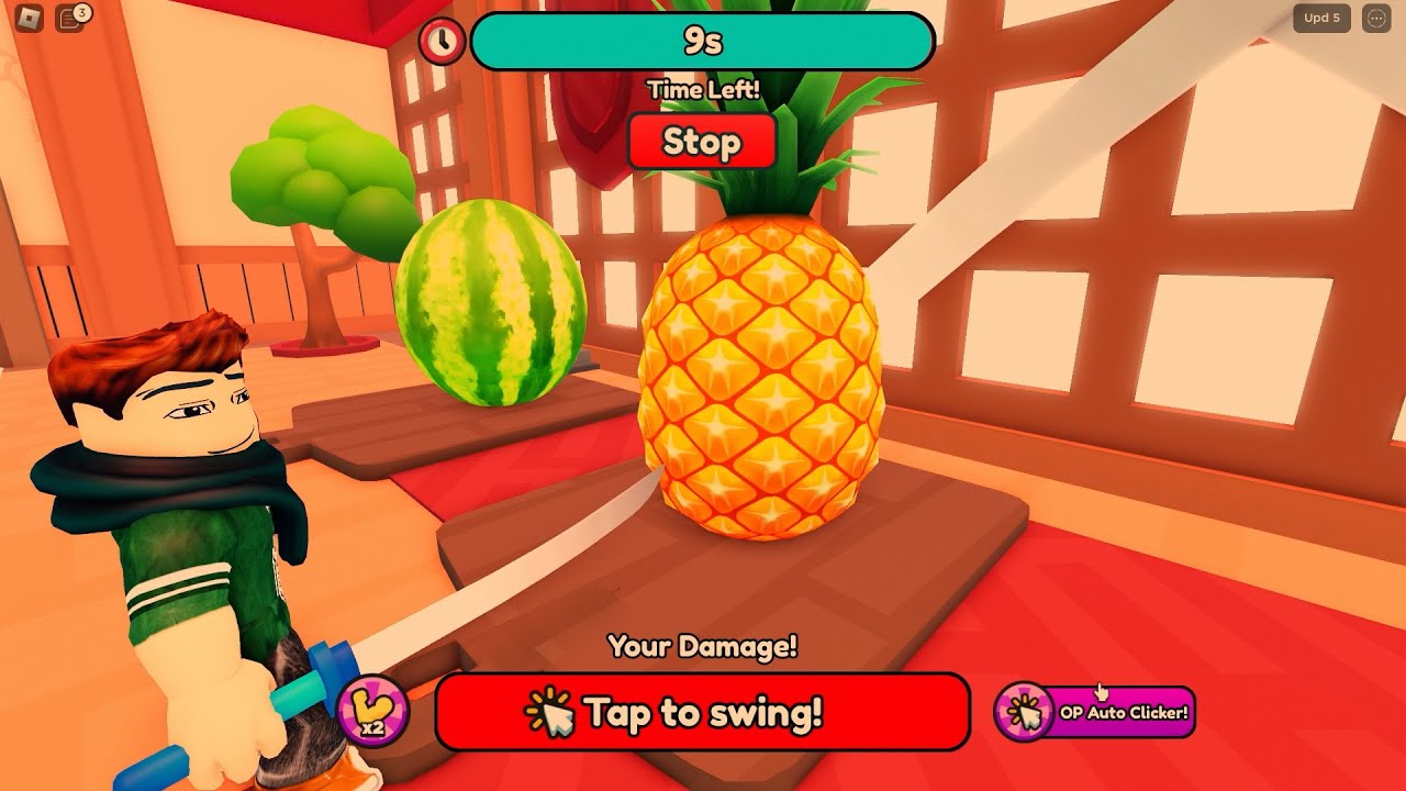 Membelah Buah buahan - Roblox Fruit Ninja Simulator - YouTube