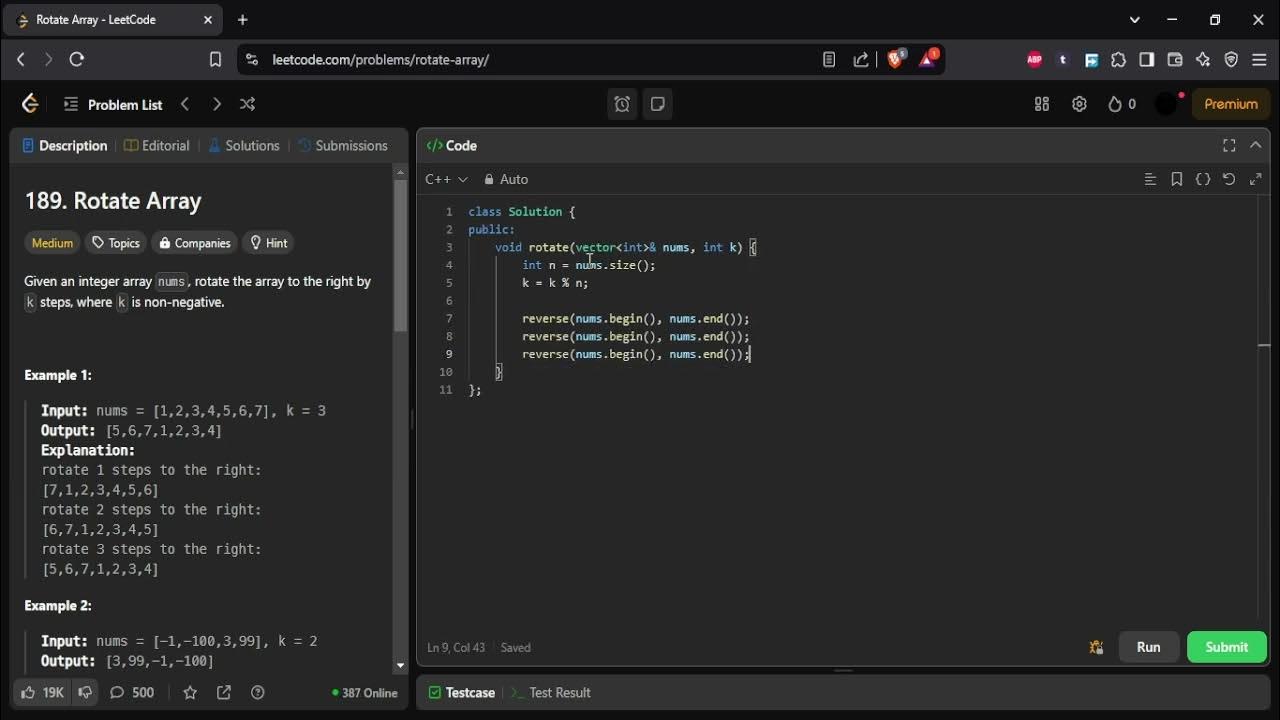 برمجهleetcode-189 - YouTube