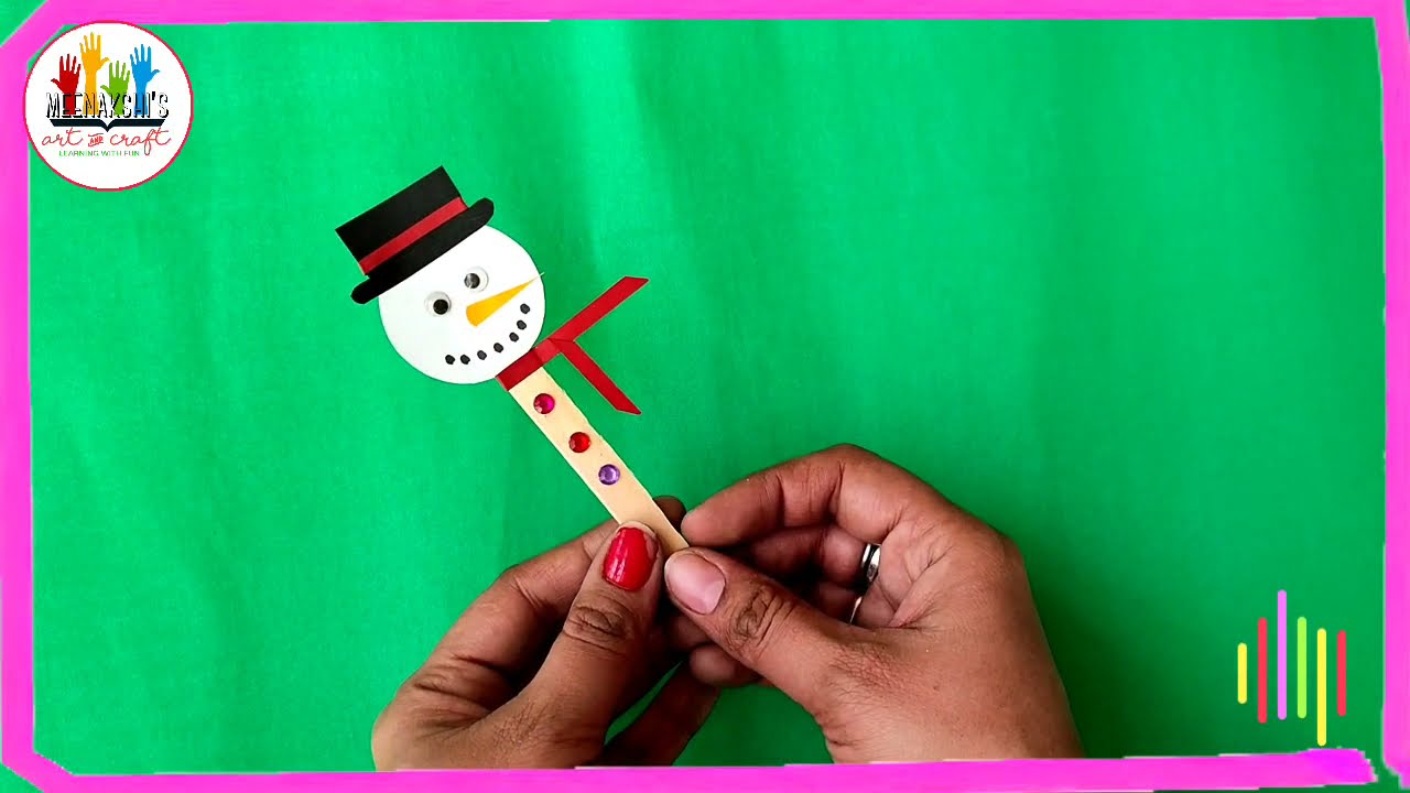 SNOWMAN PUPPET||CHRISTMAS CRAFT||DIY - YouTube