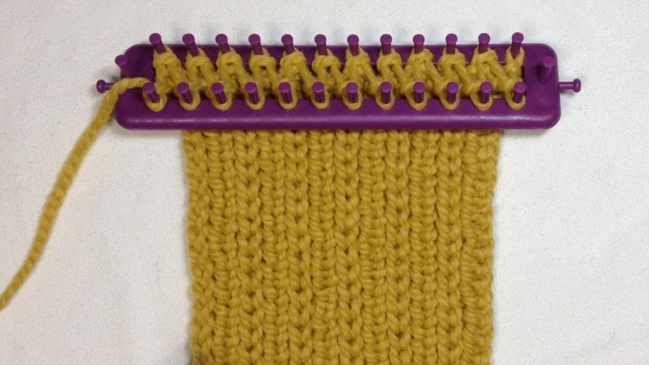 PUNTO COMBINADO en Telar Rectangular | Puntada para Bufandas - YouTube