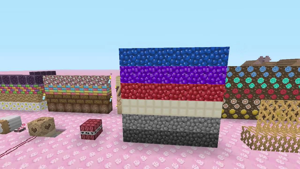 Minecraft: Candy texture pack I Gameplay I CZ - YouTube
