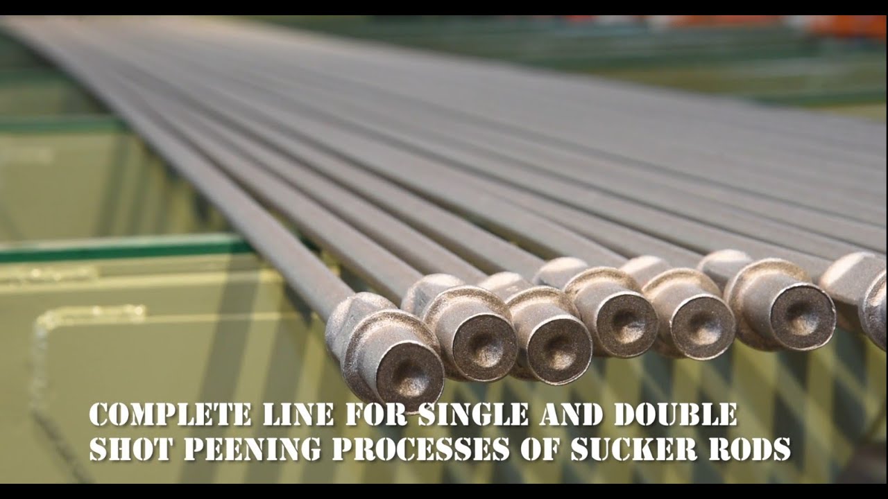 Complete line for single and double shot peening processes of Sucker ...
