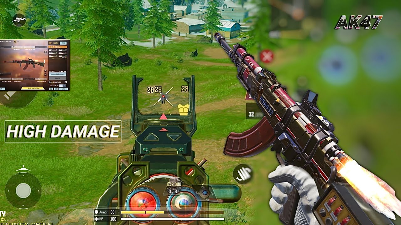 0 RECOIL in LONG RANGE + HIGH DAMAGE | BEST AK47 GUNSMITH CODM BR ...