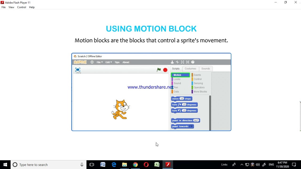 Class 6Chapter7 Using motion blocks - YouTube