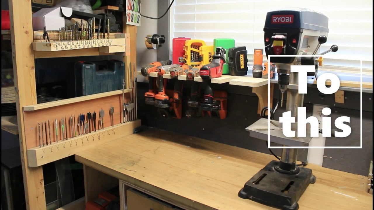DIY simple Cordless drill rack. - YouTube
