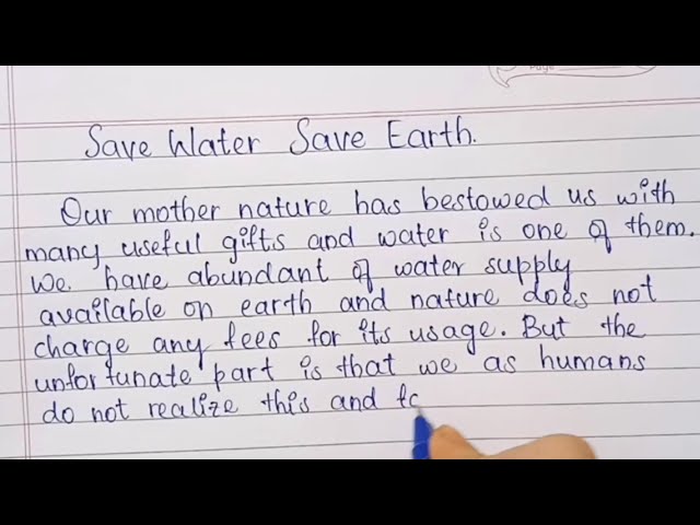 Save Water Save Earth Essay Writing In English - Infoupdate.org Save Water Save Earth Essay Writing In English - Infoupdate.org