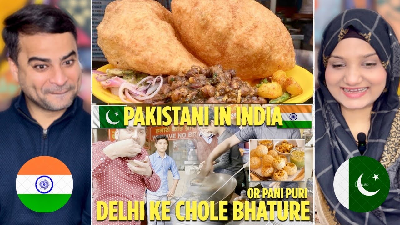 Delhi Ke Chole Bhature | Delhi Street Food | Pakistani Visiting India ...