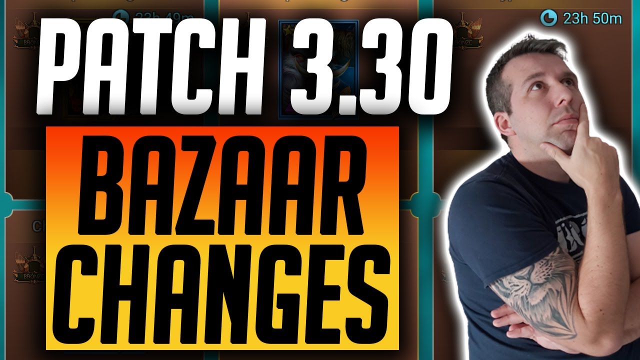 PLEASE OPEN THE BAZAAR TO ALL PLAYERS!! Patch 3.30 is live! | Raid ...