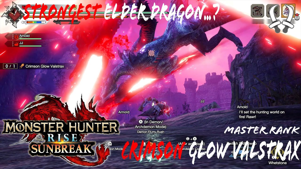 [MH Rise Sunbreak] Master Rank Valstrax | 6 Star Urgent Quest | Dual ...