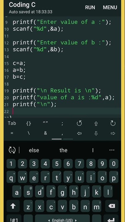 Flip program in C || flip two numbers using third variable || #shorts ||#TUSHAR_TECH - YouTube